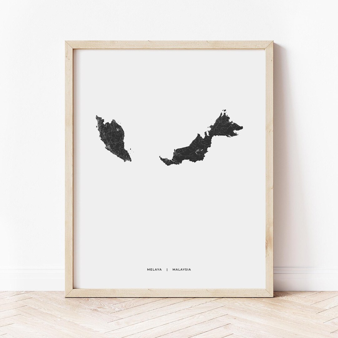 Malaysia Map Print | Map of Malaysia | Digital Download - Etsy