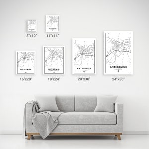 Antigonish Map Print | Map of Antigonish Nova Scotia | Black & White ...
