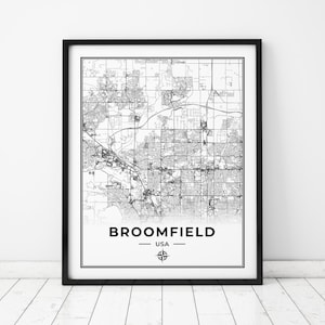 Broomfield Map Print | Map of Broomfield Colorado | Digital Download - Etsy