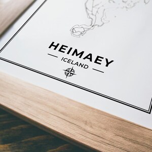 Heimaey Map Print | Map of Heimaey Iceland | Digital Download - Etsy