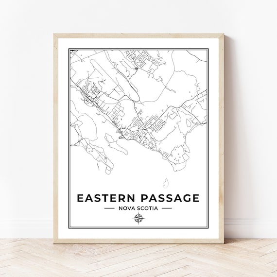 Art & Collectibles Map of Eastern Passage Nova Scotia Eastern Passage ...