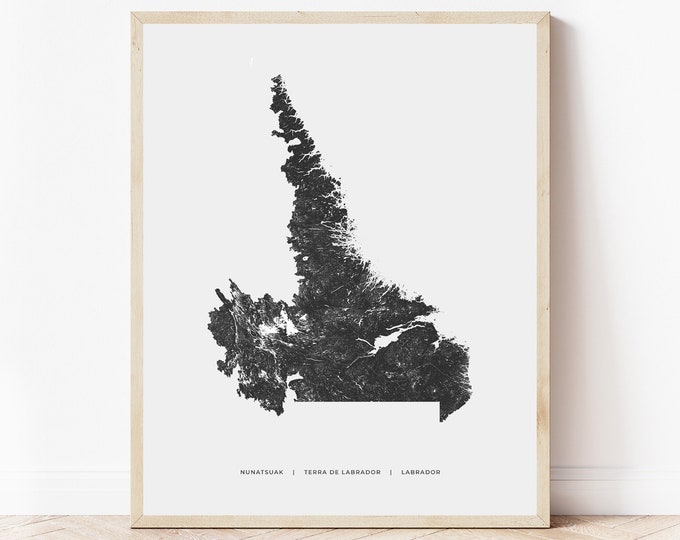 Newfoundland Heritage Map Print | Map of Newfoundland | Digital ...