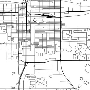 Prince Albert Map Print | Map of Prince Albert Saskatchewan | Black ...