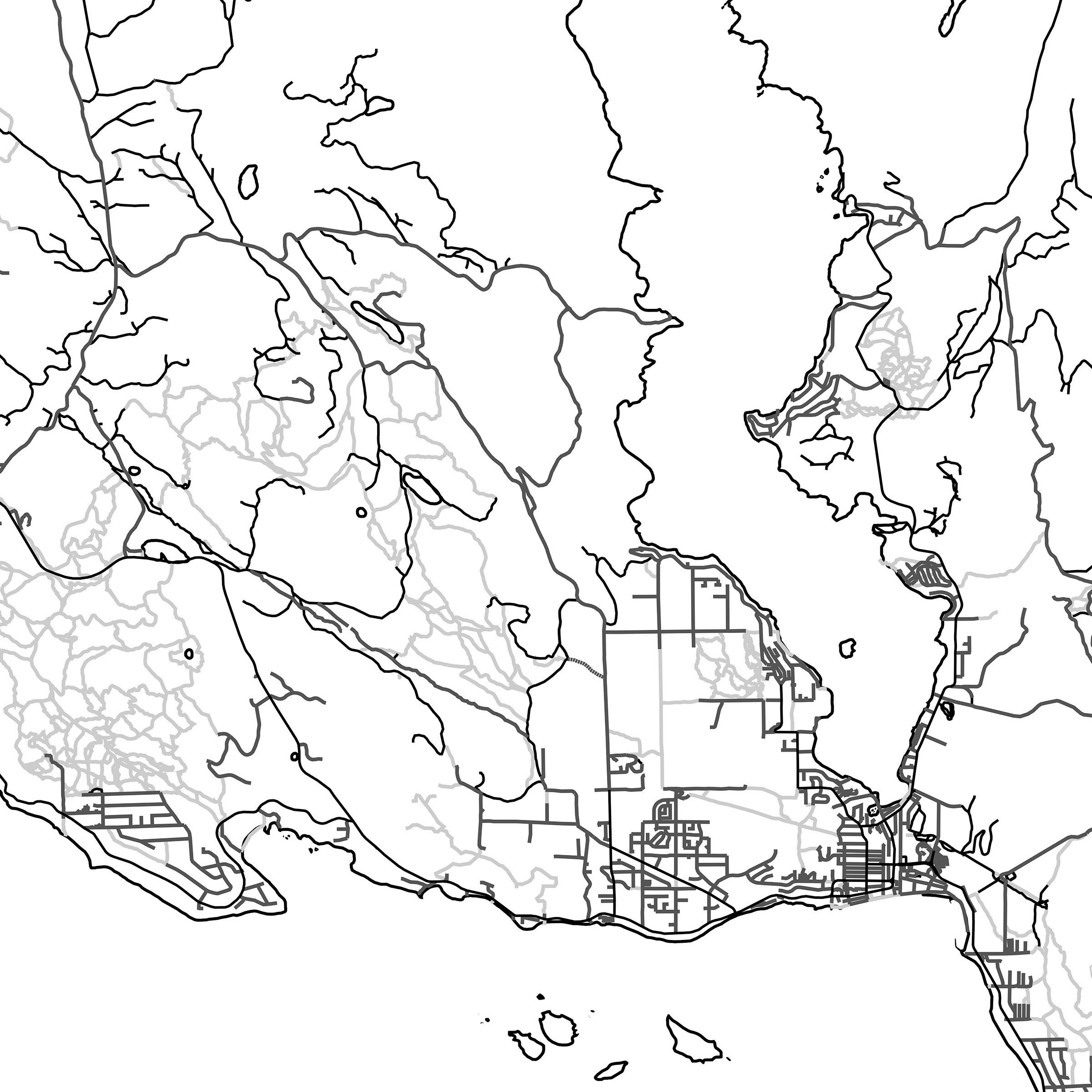 Sunshine Coast Map Print | Map of Sunshine Coast British Columbia ...