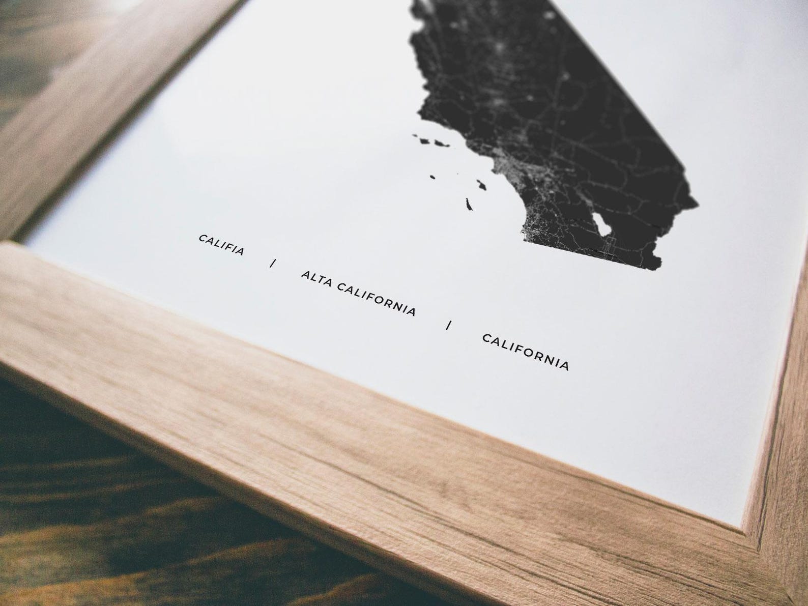 California Map Print | Map of California | Digital Download - Etsy