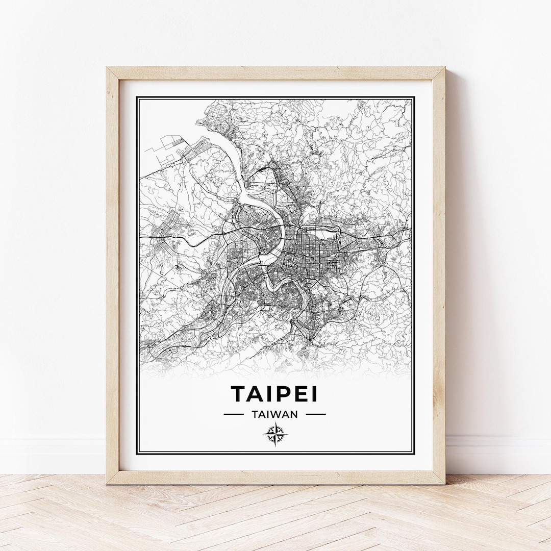 Taipei Map Print | Map of Taipei Taiwan | Digital Download - Etsy