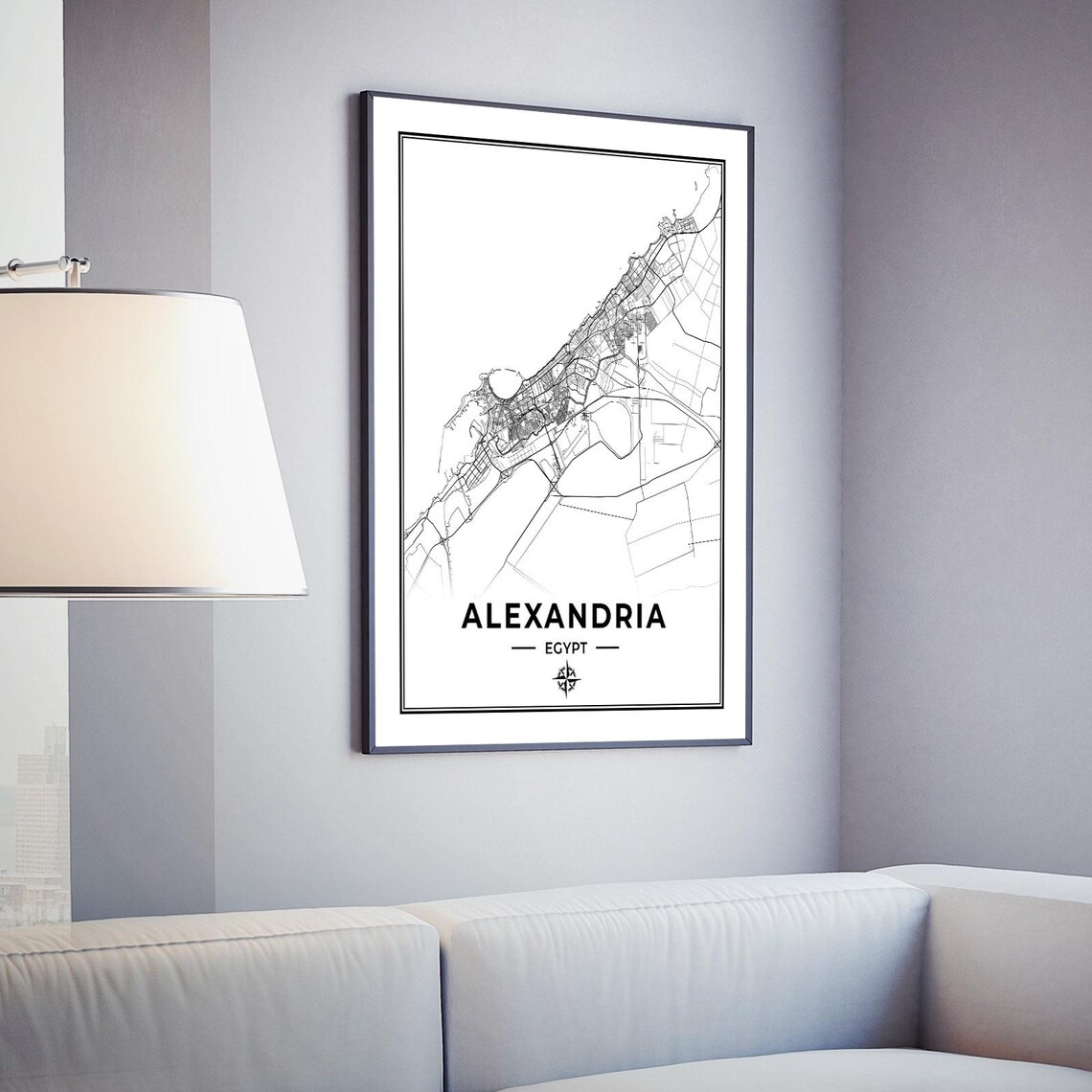 Alexandria Map Print | Map of Alexandria Egypt | Digital Download - Etsy