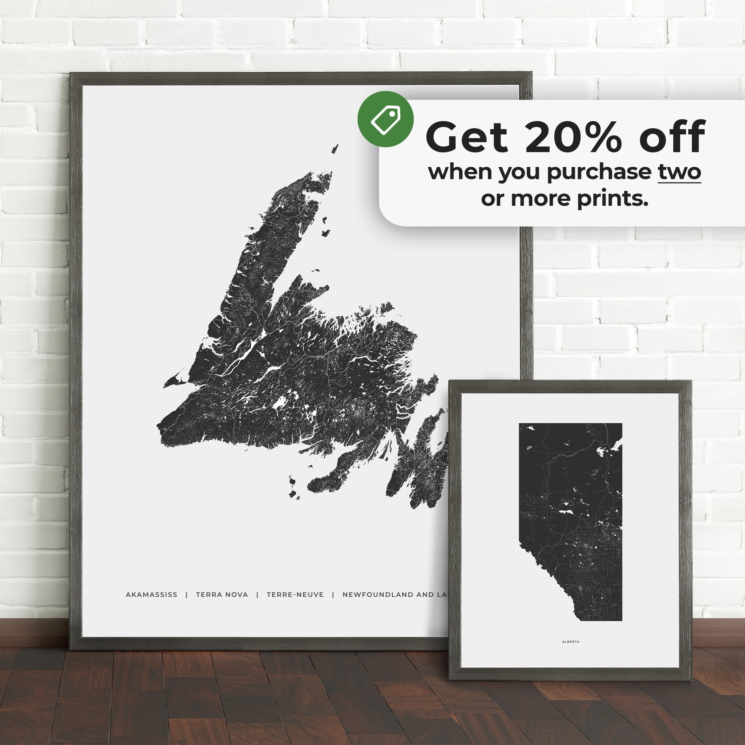 Newfoundland Heritage Map Print | Map of Newfoundland | Digital ...