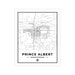 Prince Albert Map Print | Map of Prince Albert Saskatchewan | Black ...