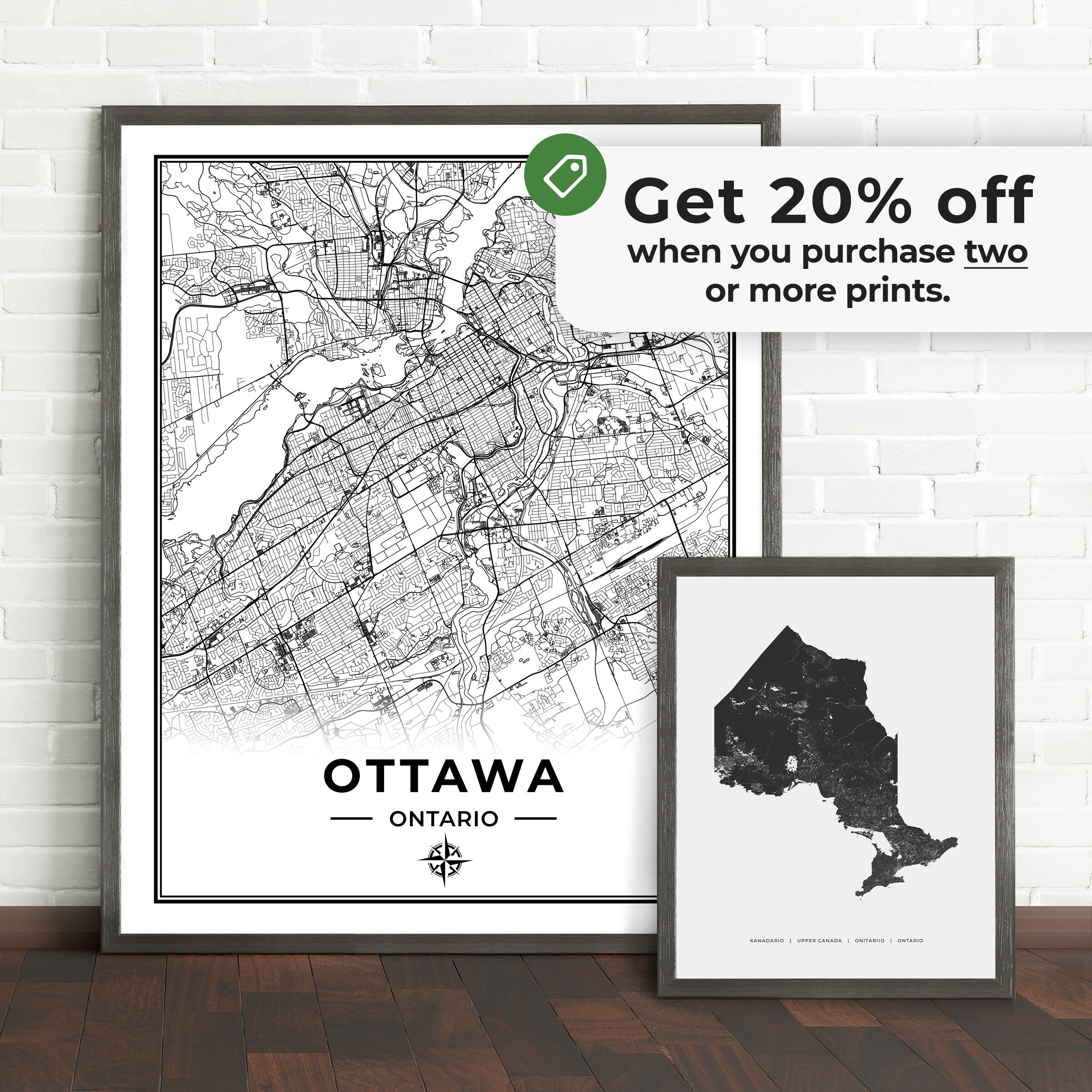 Ottawa Map Print Map of Ottawa Ontario Black & White - Etsy Canada