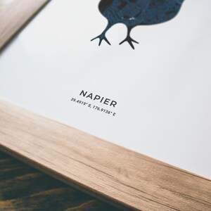 Napier Kiwi Map Print Map of Napier New Zealand Digital Download - Etsy