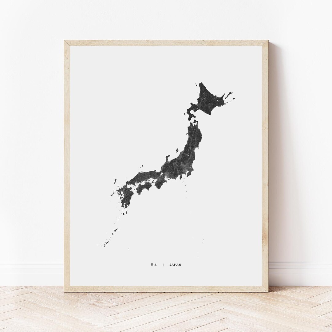 Japan Map Print | Map of Japan | Digital Download - Etsy