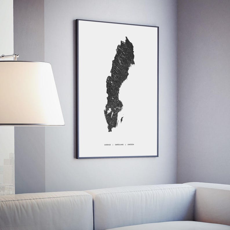 Sweden Map Print | Map of Sweden | Digital Download - Etsy