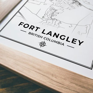 Fort Langley Map Print Map of Fort Langley British Columbia - Etsy