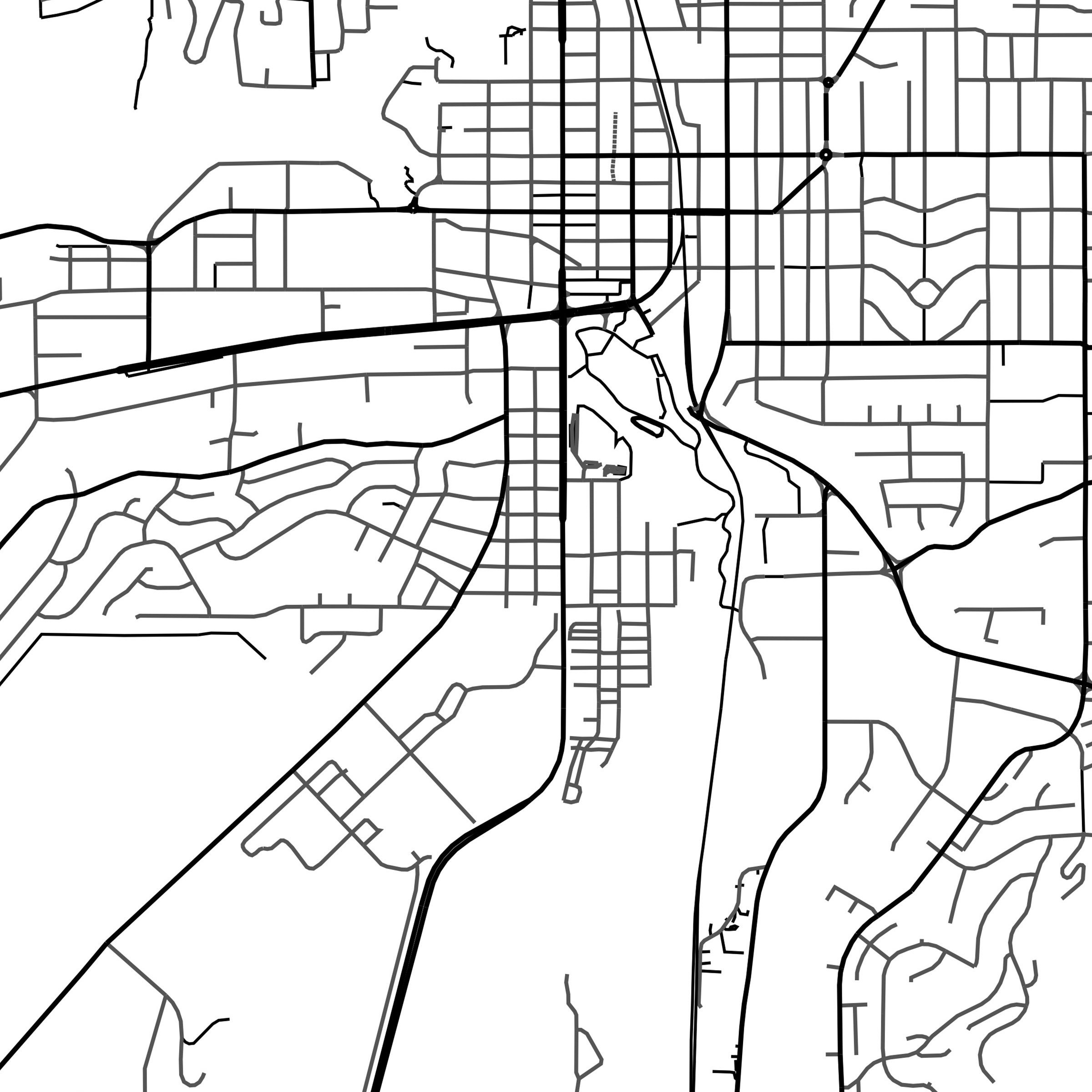 Vernon Map Print | Map of Vernon British Columbia | Black & White ...