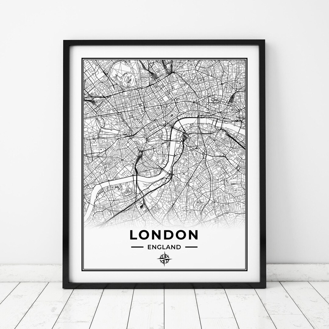 London Map Print | Map of London England | Digital Download - Etsy