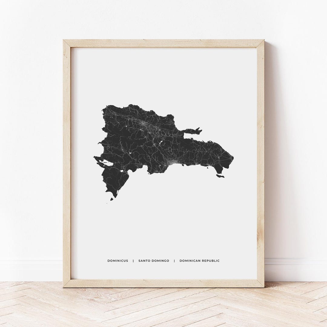 Dominican Republic Map Print | Map of Dominican Republic | Digital ...