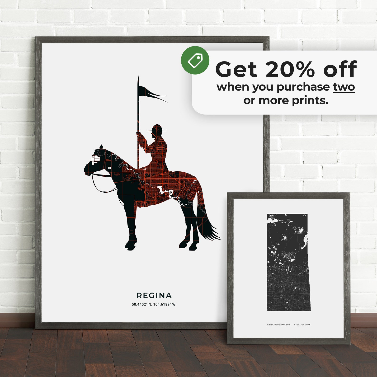 Regina RCMP Horse Print Map of Regina Saskatchewan | Etsy Canada