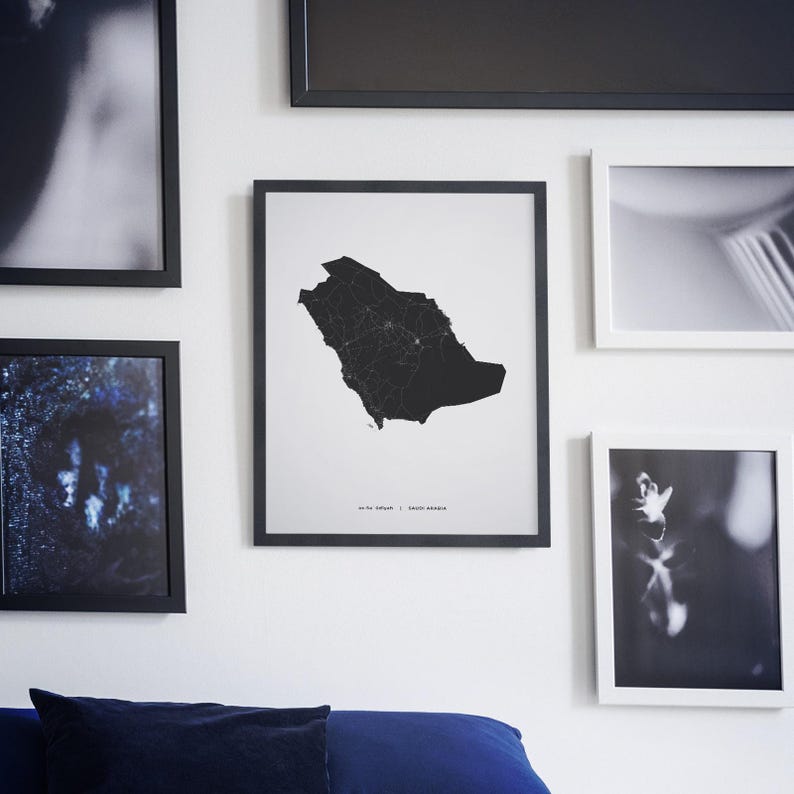 Saudi Arabia Map Print | Map of Saudi Arabia | Digital Download - Etsy