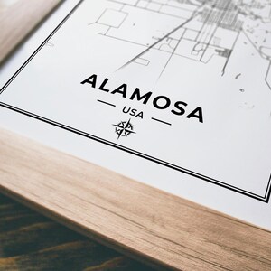 Alamosa Map Print | Map of Alamosa Colorado | Digital Download - Etsy