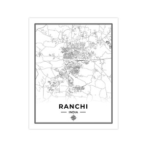 Ranchi Map Print | Map of Ranchi India | Digital Download - Etsy