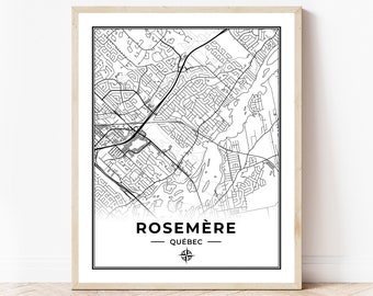 Map of Rosemère - Etsy