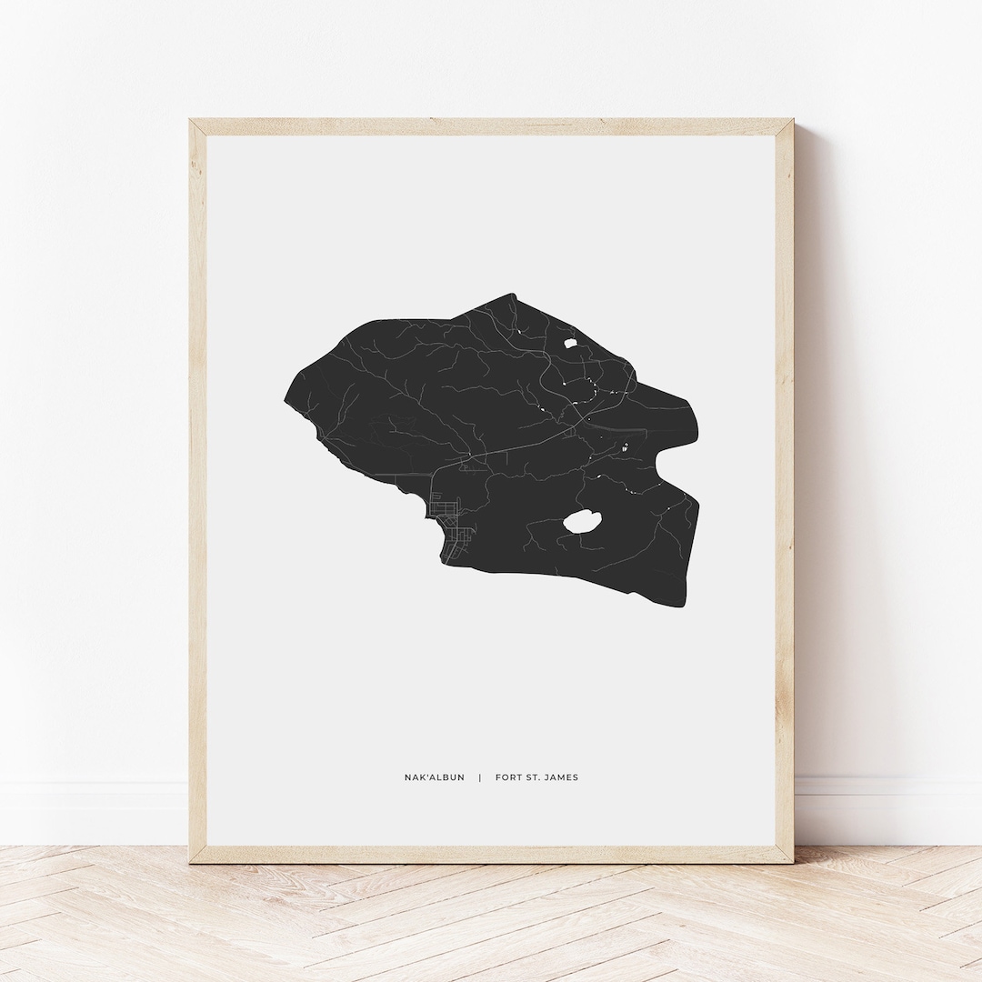 Fort Saint James Heritage Map Print | Map of Fort Saint James British ...