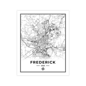Frederick Map Print | Map of Frederick Maryland | Digital Download - Etsy