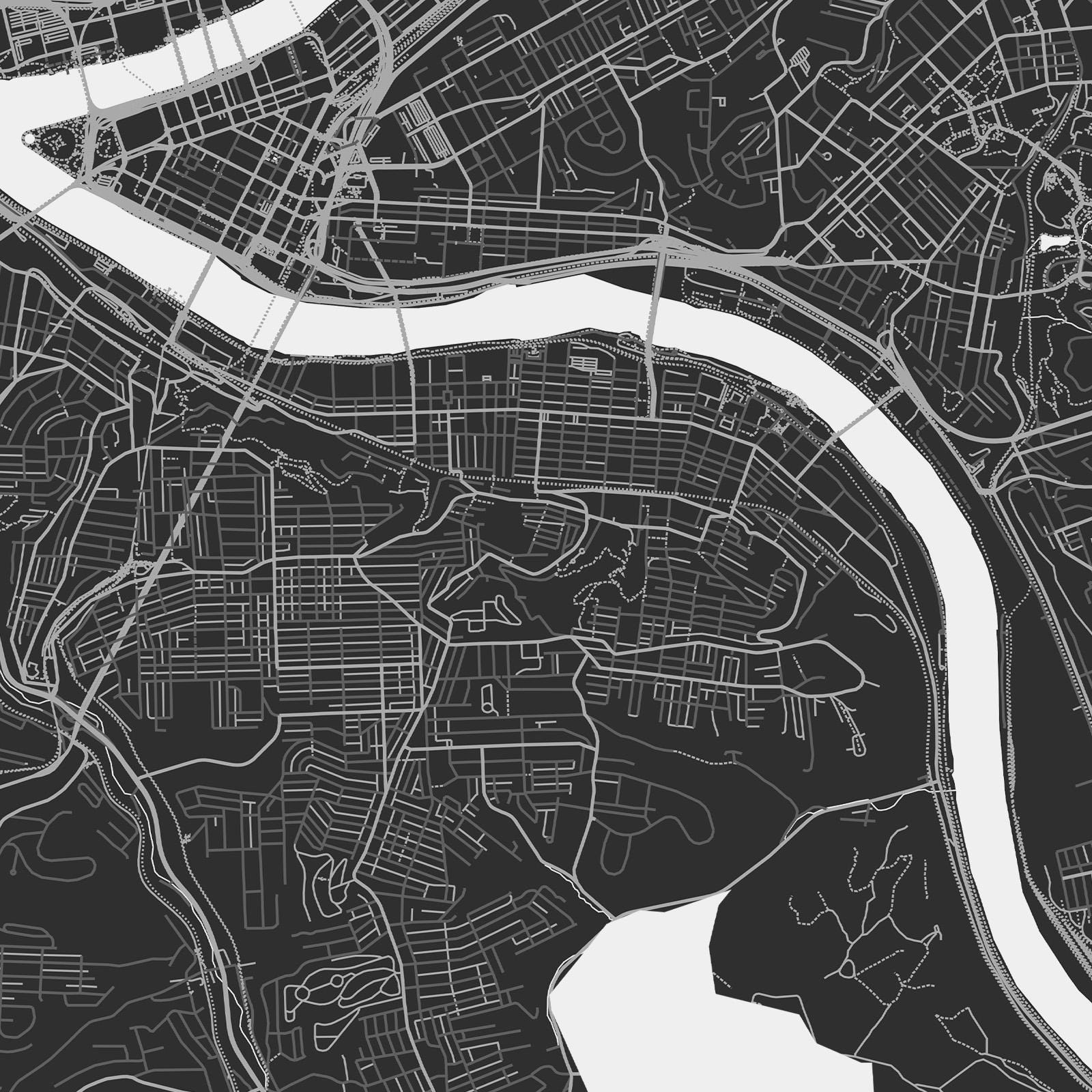 Pittsburgh Heritage Map Print | Map of Pittsburgh Pennsylvania ...