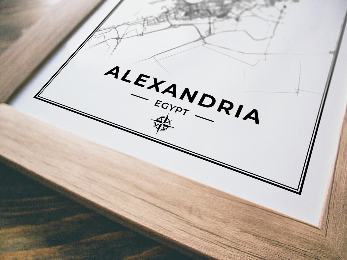 Alexandria Map Print | Map of Alexandria Egypt | Digital Download - Etsy
