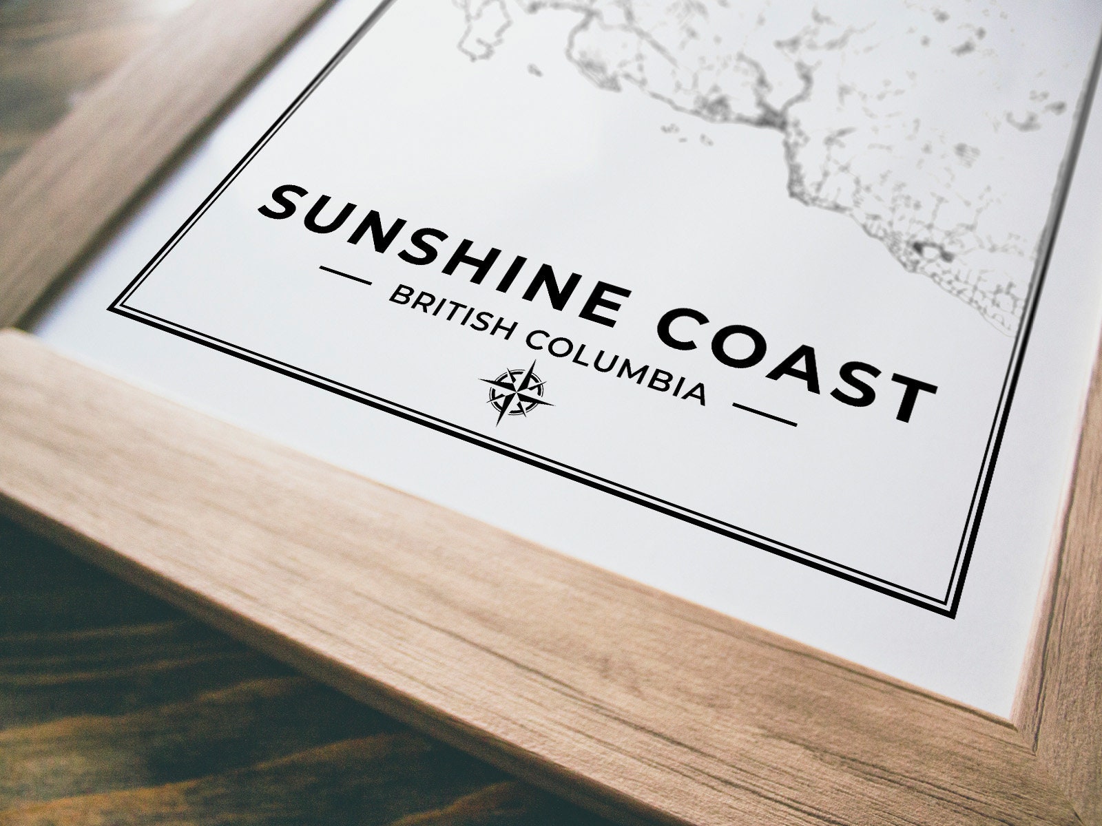 Sunshine Coast Map Print Map of Sunshine Coast British - Etsy Canada