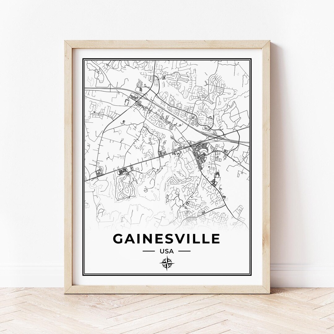 Gainesville Virginia Map Print | Map of Gainesville Virginia | Digital ...
