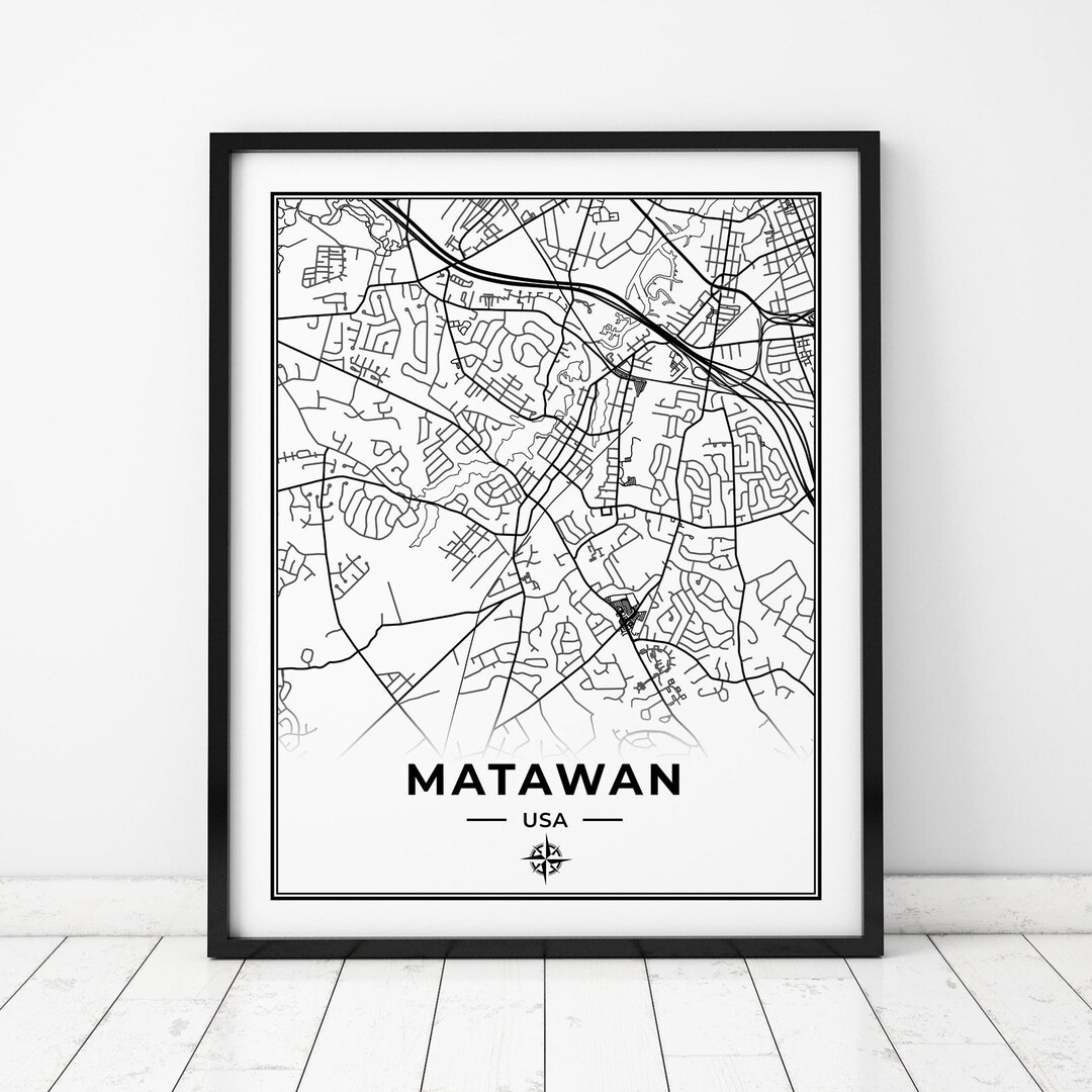 Matawan Map Print | Map of Matawan New Jersey | Digital Download - Etsy
