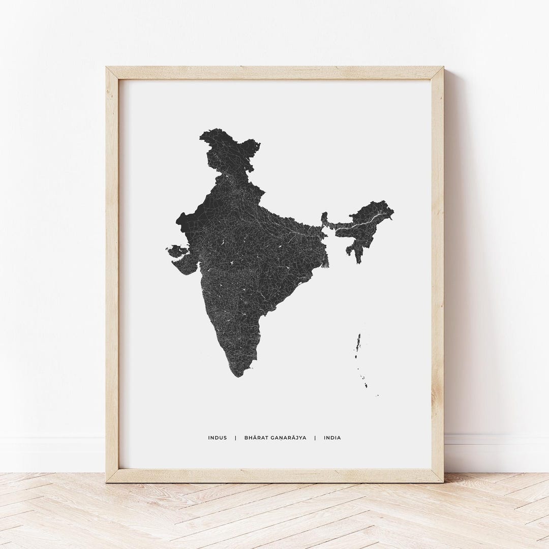 India Map Print | Map of India | Digital Download - Etsy