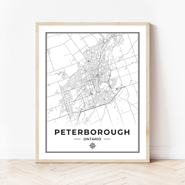 Map of Peterborough Ontario - Etsy