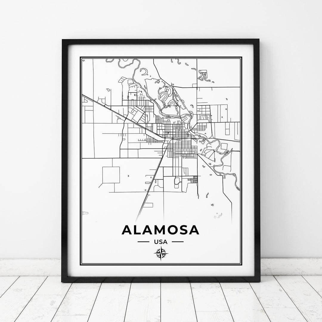 Alamosa Map Print | Map of Alamosa Colorado | Digital Download - Etsy