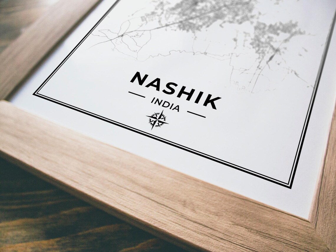 Nashik Map Print | Map of Nashik India | Digital Download - Etsy