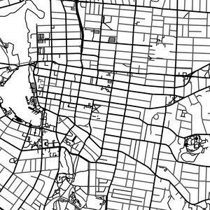 Victoria Map Print | Map of Victoria British Columbia | Black & White ...