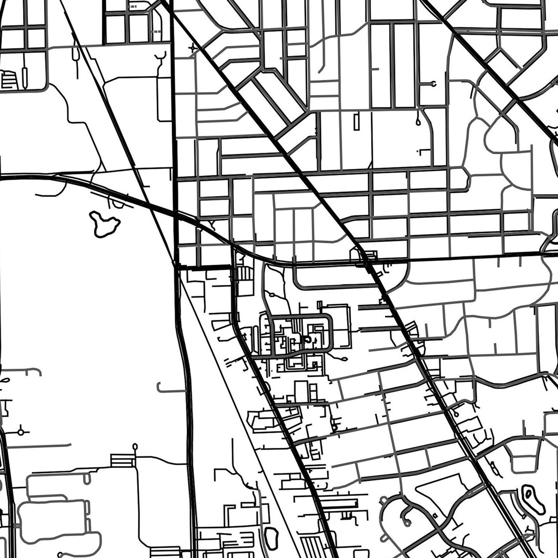 Ann Arbor Map Print | Map of Ann Arbor Michigan | Digital Download - Etsy