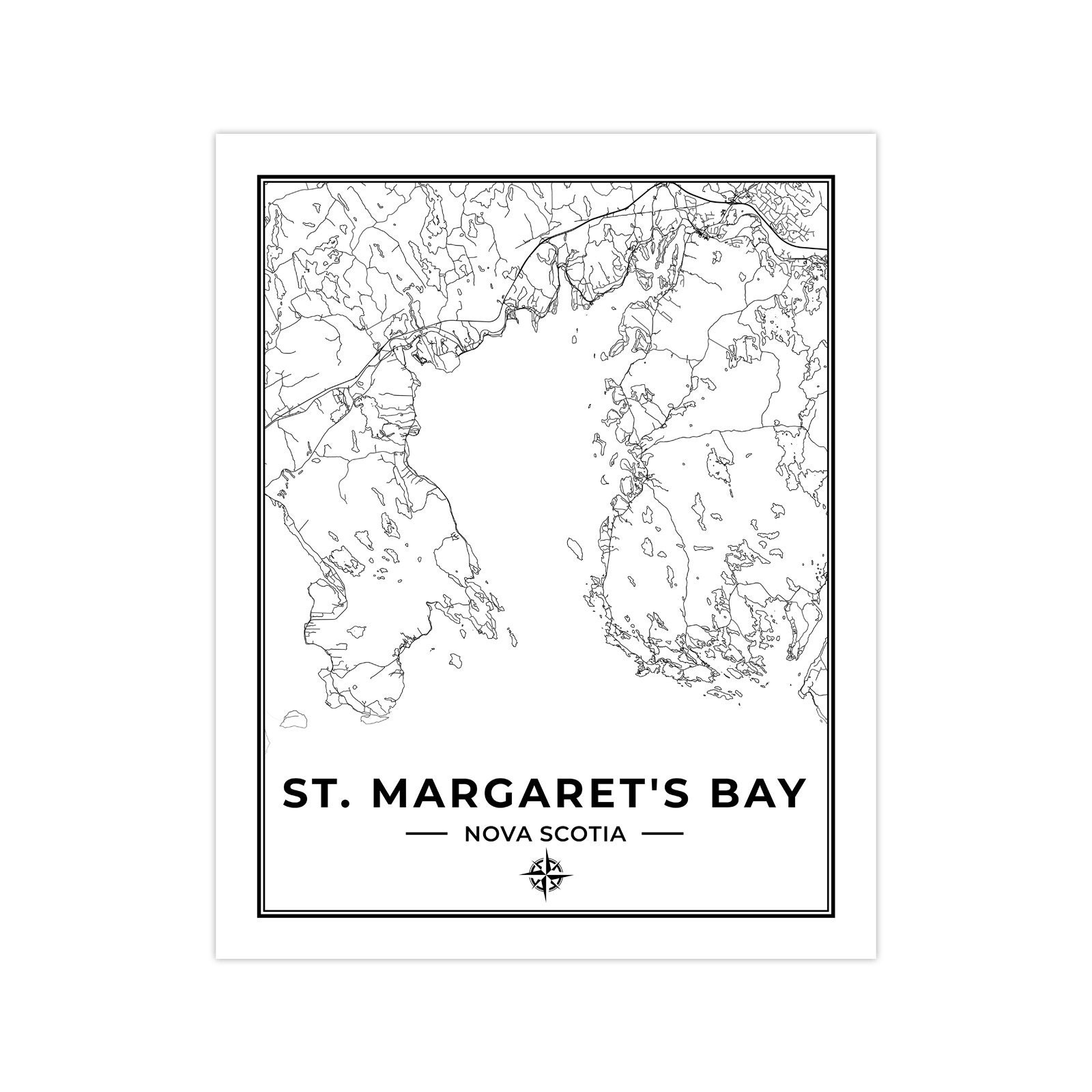 St. Margaret's Bay Map Print Map of St. Margaret's | Etsy