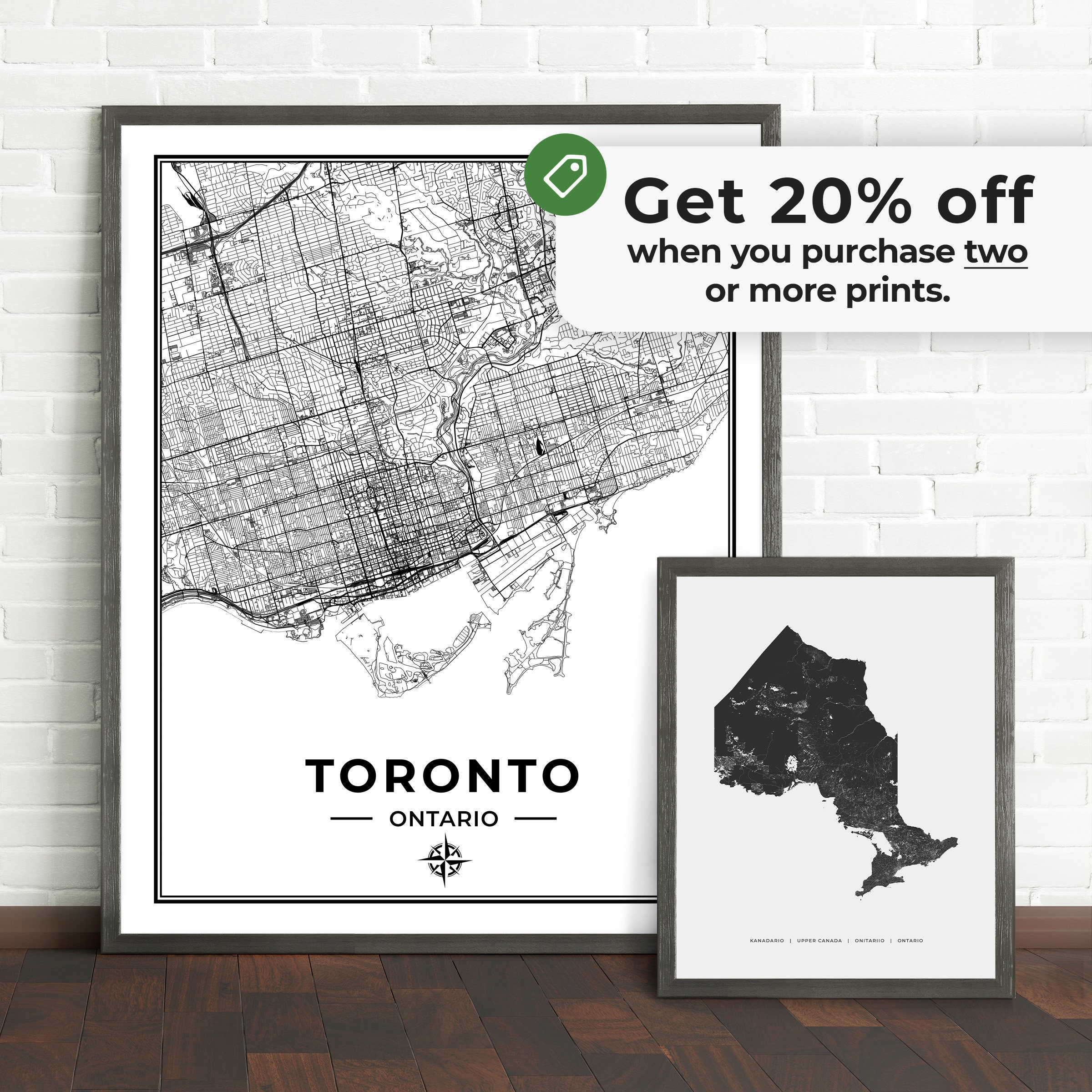 Toronto Map Print Map of Toronto Ontario Black & White - Etsy Canada