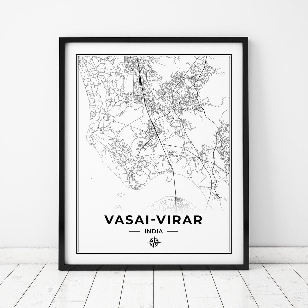 Vasai Map Print | Map of Vasai India | Digital Download - Etsy