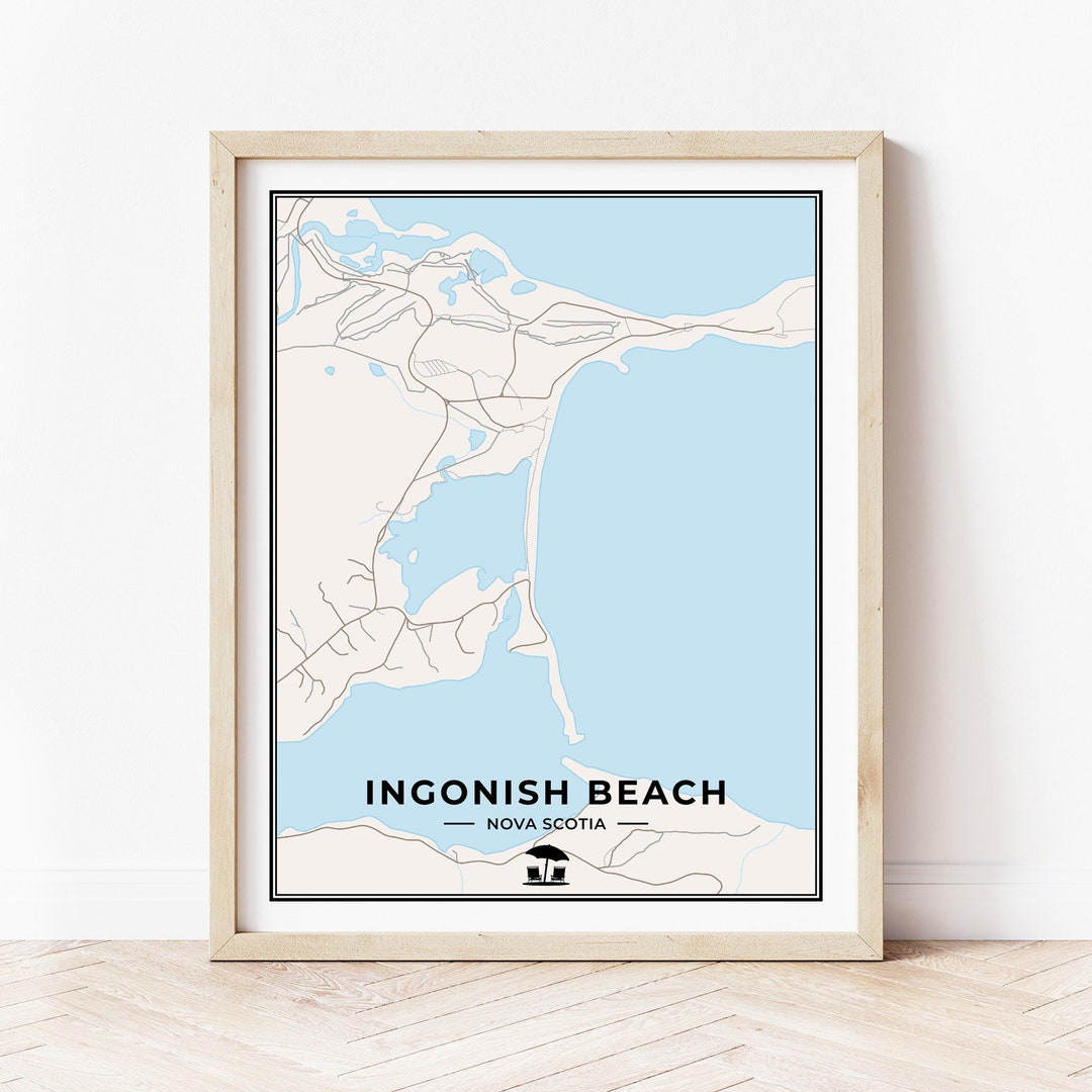 Ingonish Beach Map Print | Map of Ingonish Beach | Digital Download - Etsy