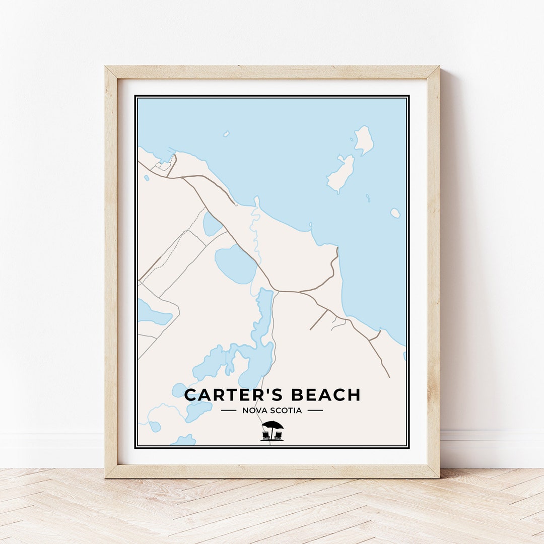 Carter's Beach Map Print | Map of Carter's Beach | Digital Download - Etsy