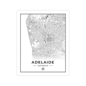 Adelaide Map Print | Map of Adelaide Australia | Digital Download - Etsy
