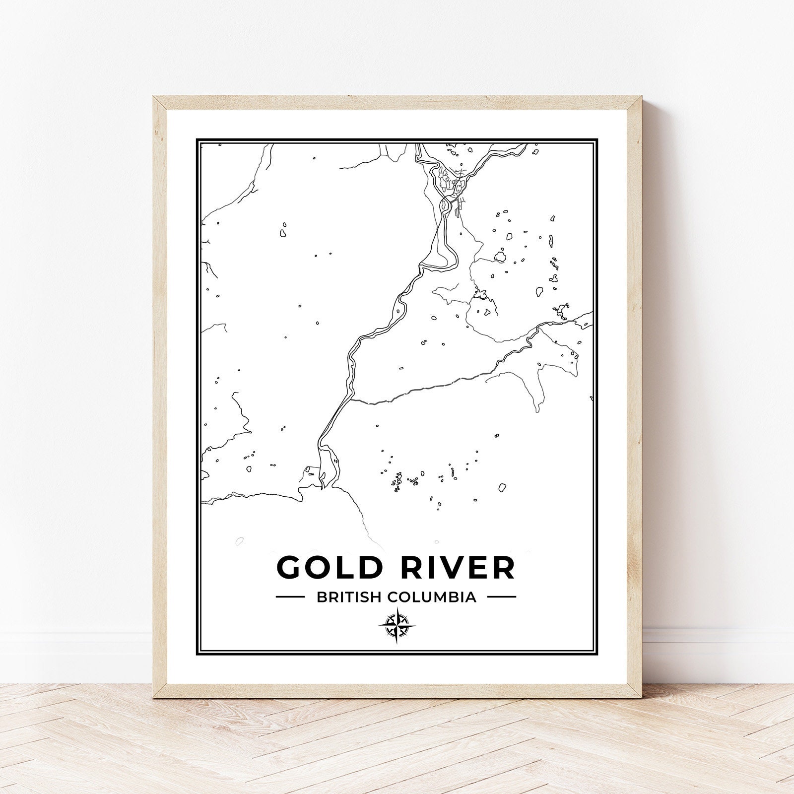 Gold River Map Print Map of Gold River British Columbia | Etsy