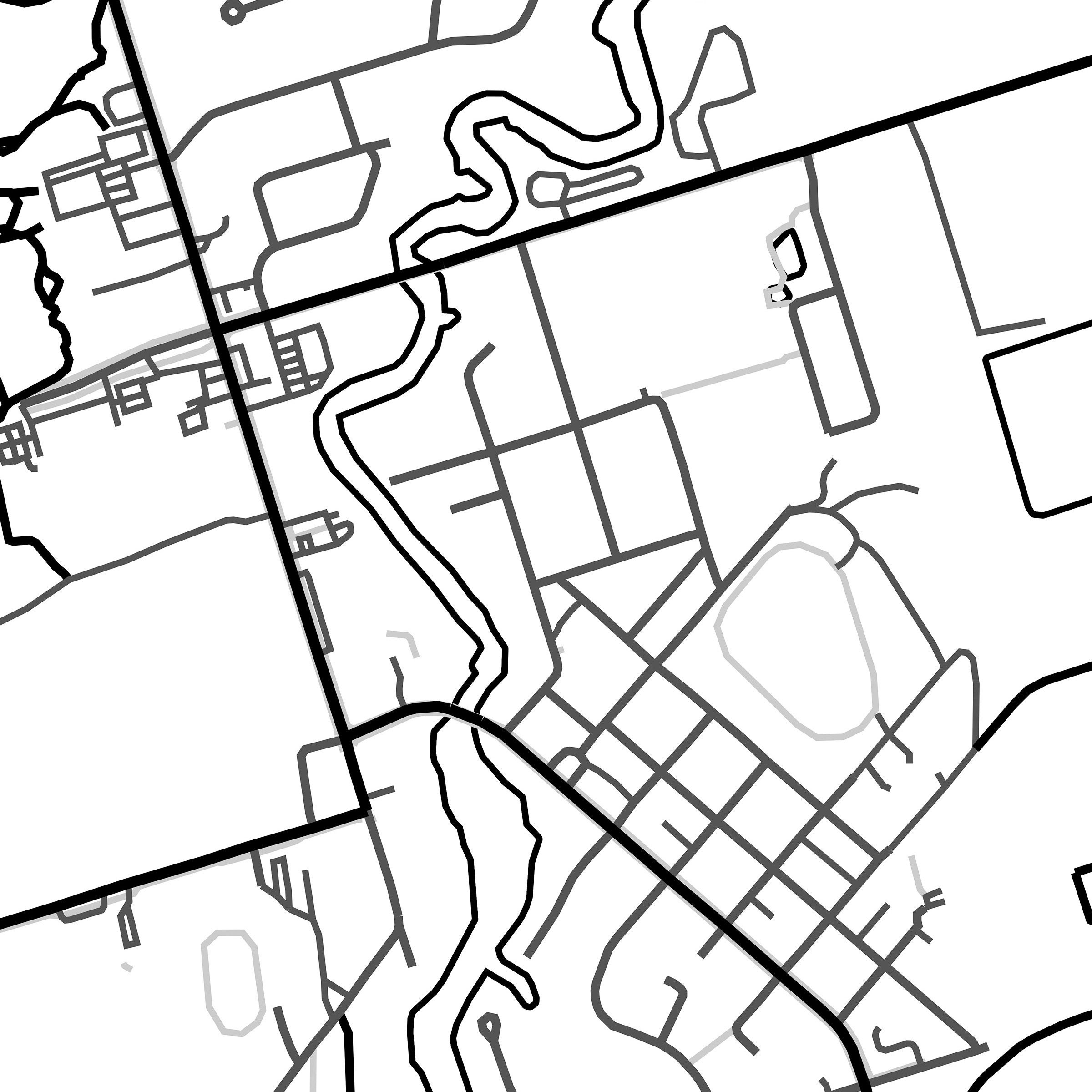 Sutton Map Print Map of Sutton Ontario Black & White | Etsy