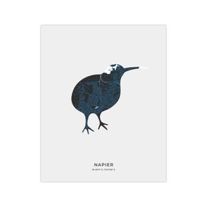 Napier Kiwi Map Print Map of Napier New Zealand Digital Download - Etsy