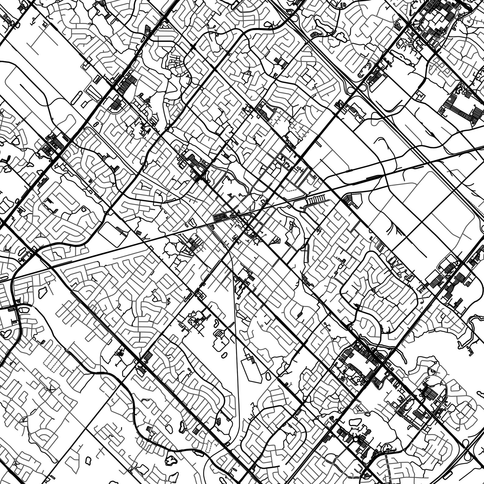 Brampton Map Print Map of Brampton Ontario Black & White - Etsy Canada