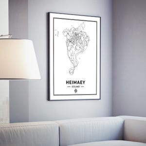 Heimaey Map Print | Map of Heimaey Iceland | Digital Download - Etsy